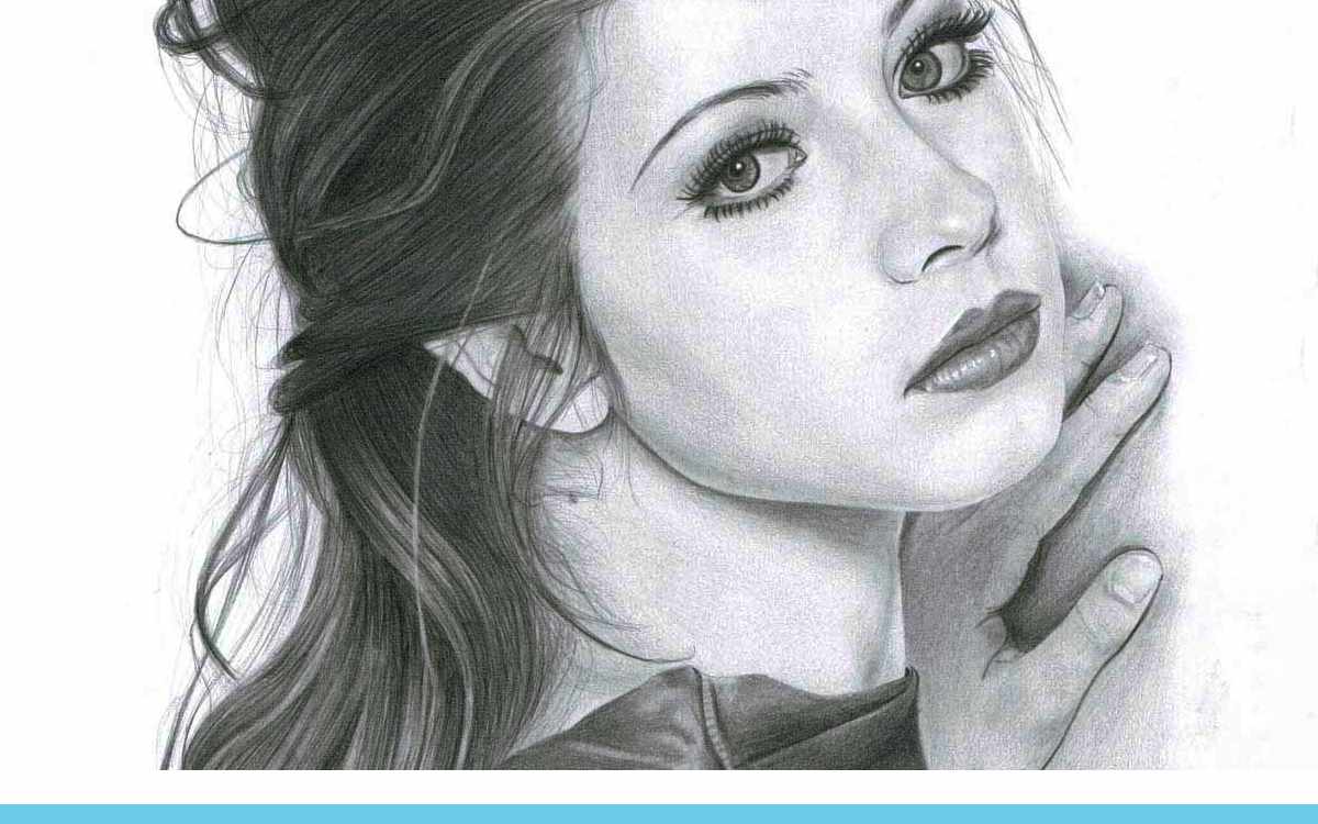 MICHELLE TRACHTENBERG PENCIL DRAWING