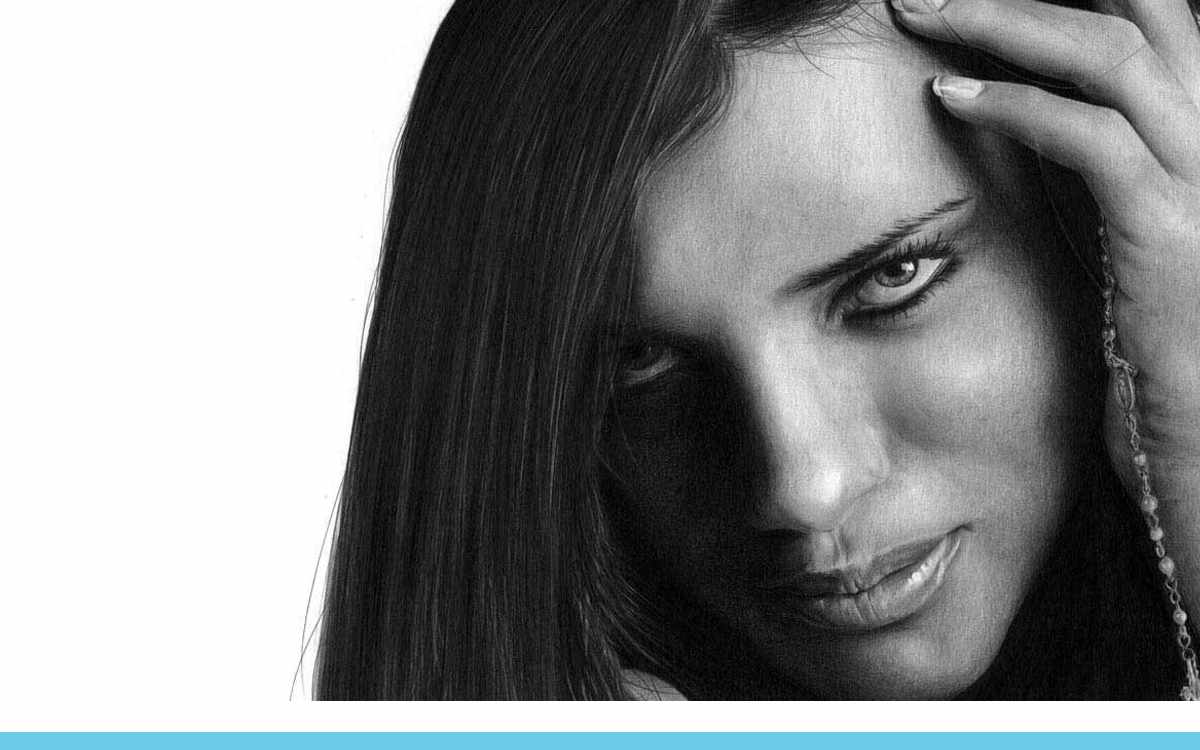 ADRIANA LIMA PENCIL DRAWING, by Artist Sophie Lawson